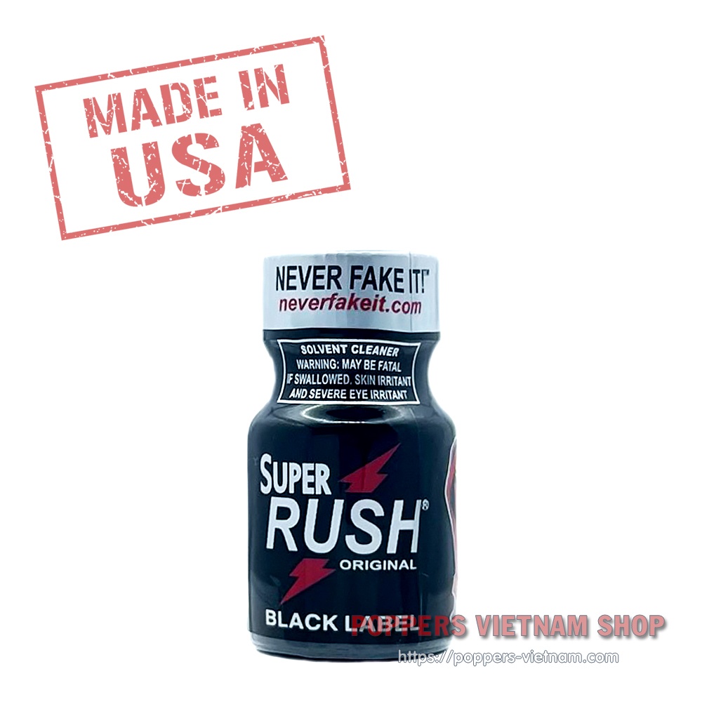 Super Rush BLACK LABEL Poppers 10ml | MADE IN USA